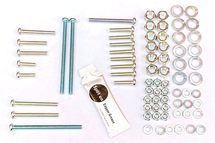 Kawasaki H2A/B/C MACH IV Zinc Screw Kit with crank case nuts and Washe ...