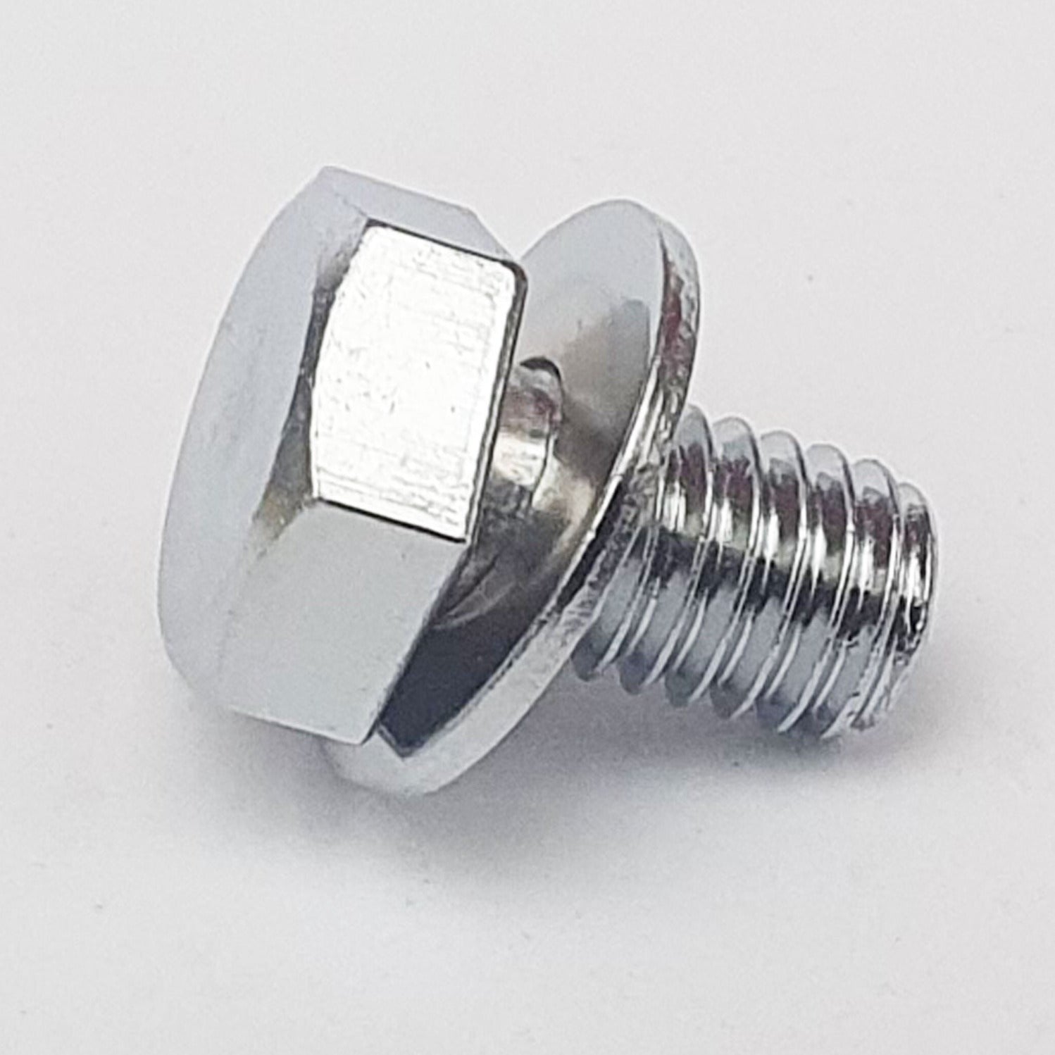M6 x 10 Hex Bolt with Flat Washer (JIS Flat W) Chrome JIS 92001-1151 ...